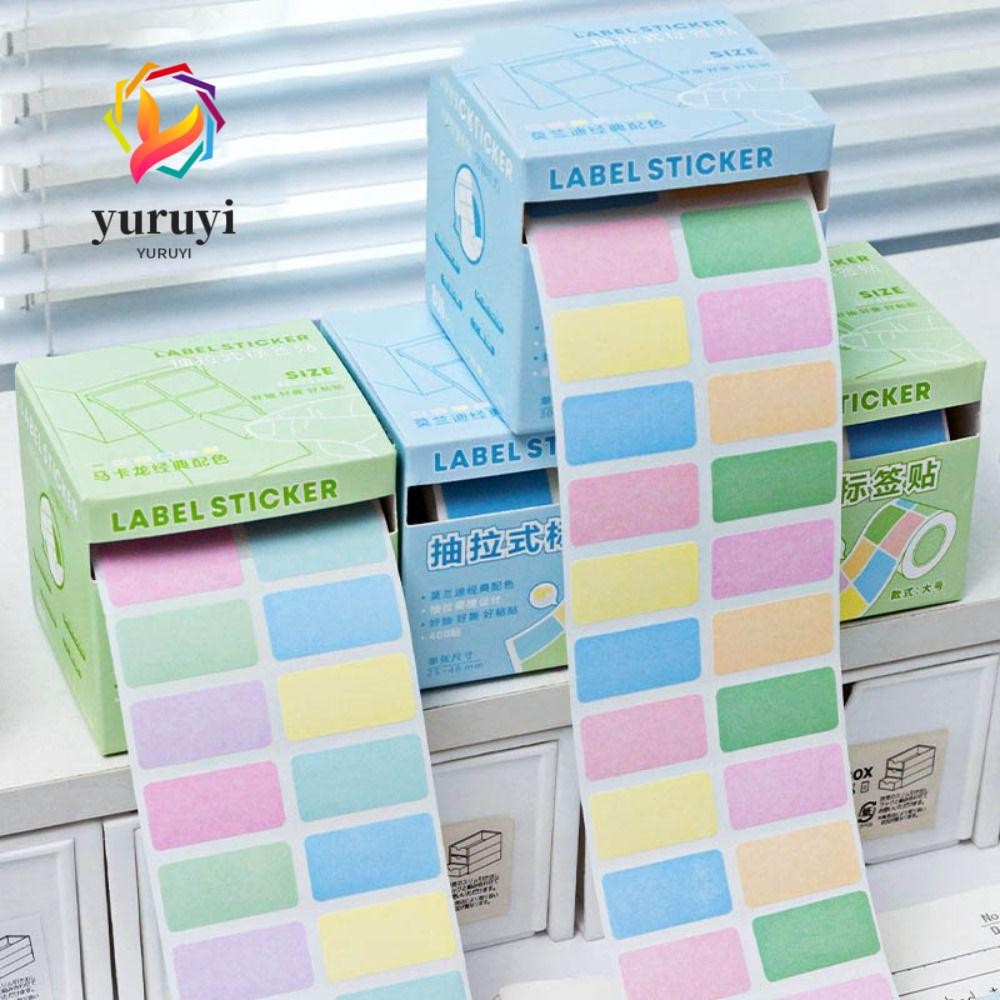 YURUYI Pearlescent Sticky Tabs,โปร่งใส Pearl Writable Pull-Out สติกเกอร์ฉลาก,แบบพกพาความงาม ...