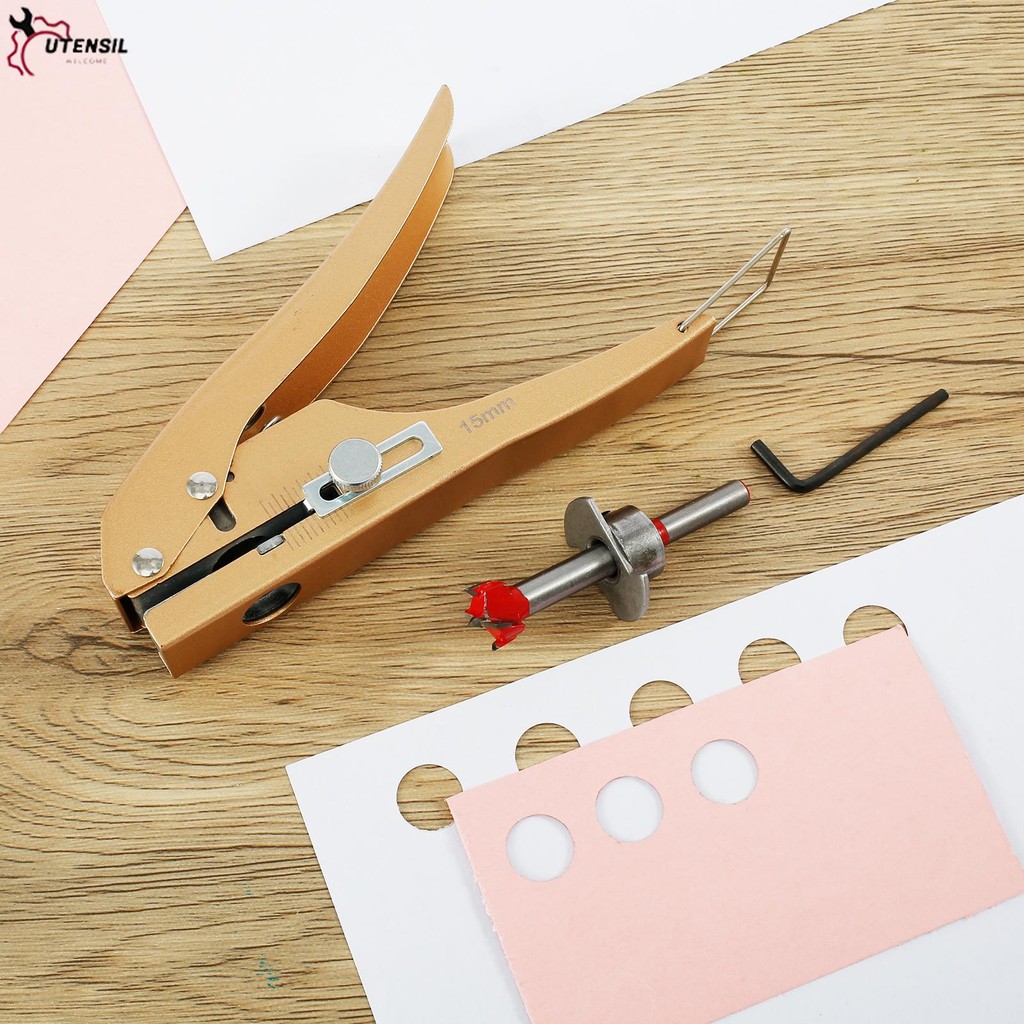 Single Hole Punch 15mm Adjustable Hole Puncher แบบพกพาขอบ Banding ...