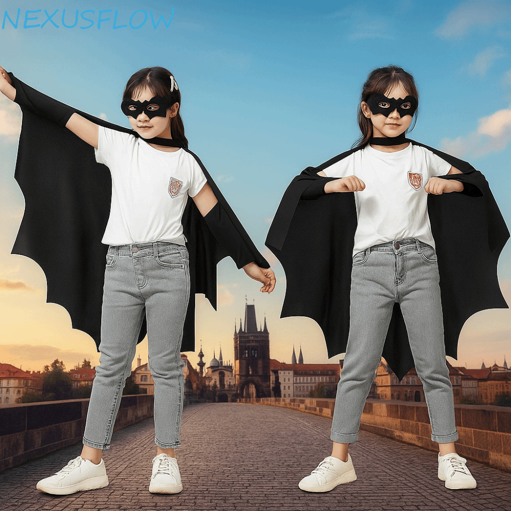 NEXUSFLOW ค้างคาวปีก Cape, Trick หรือ Treat Eye Mask ฮาโลวีนค้างคาว ...