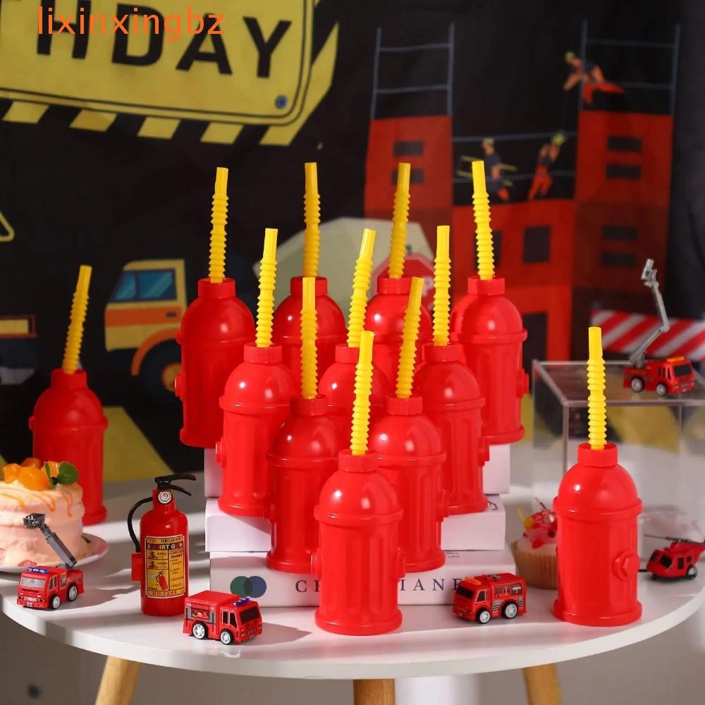 LIXIXIXINGBZ Fire Hydrant Straw Cup, ความแปลกใหม่พร้อมฝาปิด Fire ...