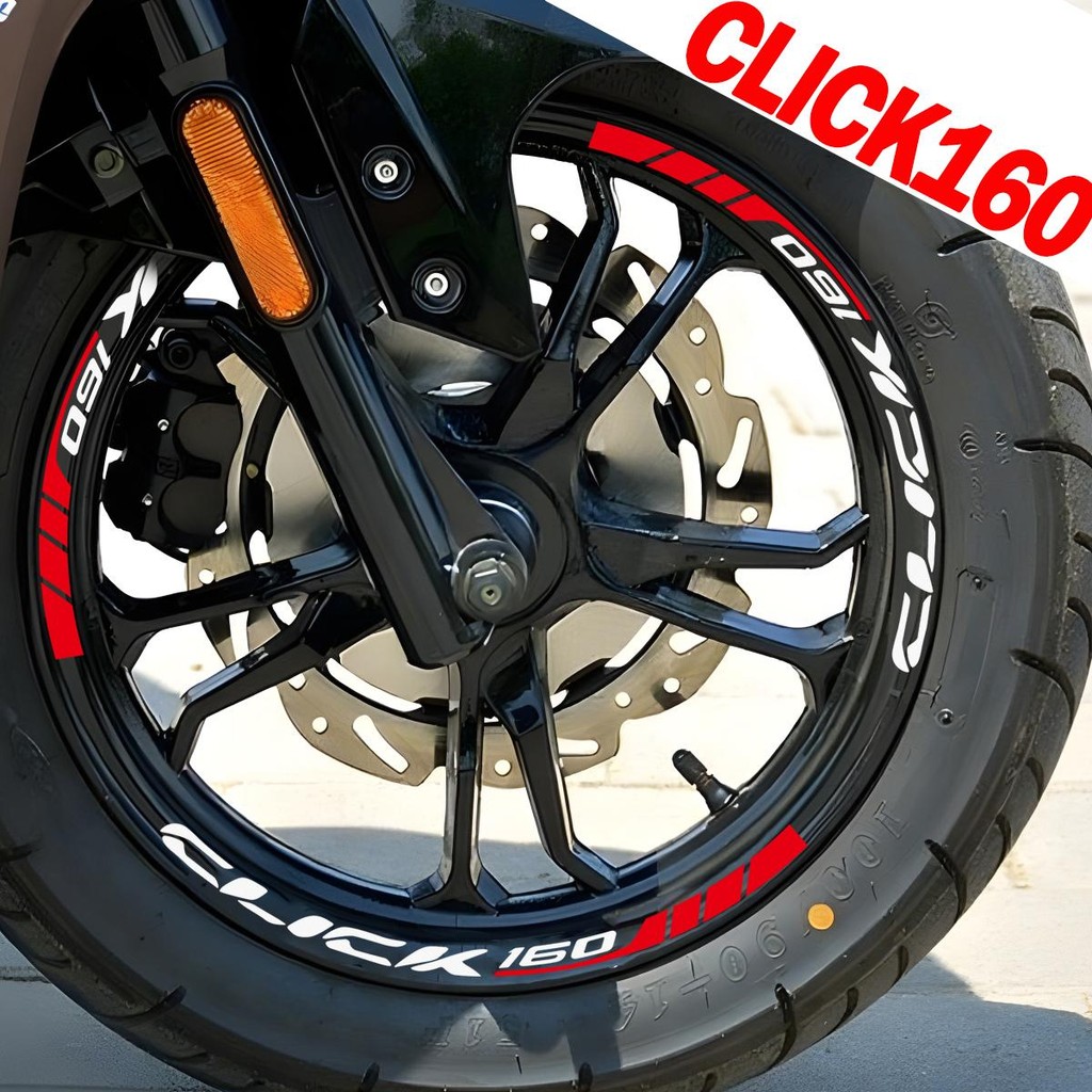 ใหม่สําหรับ Honda Click160 CLICK 160 Mags สติกเกอร์อุปกรณ์เสริมรถจักรยานยนต์ล้อ Hub สติกเกอร์ขอบ ...