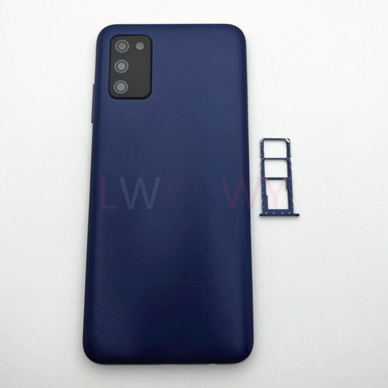 สําหรับ Samsung Galaxy A03S A037F A037 แบตเตอรี่ฝาหลังประตูด้านหลังเคส ...