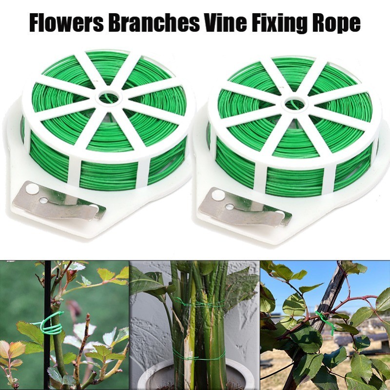 สาขาดอกไม้ Vine Fixing Rope - 20/50/100M พืชสวน Vine Self Cutting ...