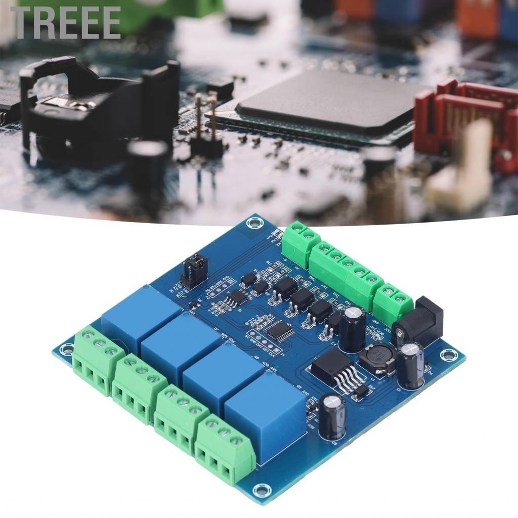 Treee DC 7-24V 4 ช่องรีเลย์โมดูล PCB RTU รีเลย์บอร์ดสวิทช์ RS485 TTL ย้อนกลับป้องกันการเชื่อมต่อ ...