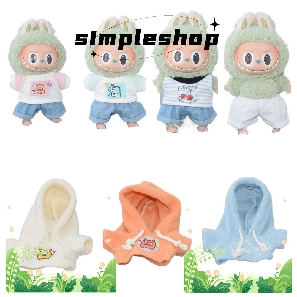 Simple Labubu เสื้อผ้าจับคู่, หลายรูปแบบ Hand-made Labubu Hoodie, Mini ...