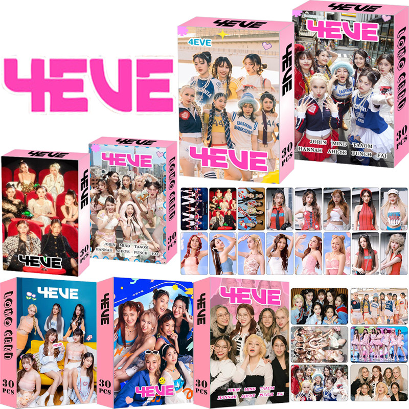 30/60 ชิ้น 4EVE Photocard Jorin Mind Taaom Hannah 4EVE การ์ด LOMO Fai Punch Aheye การ์ด 4EVE สติ ...