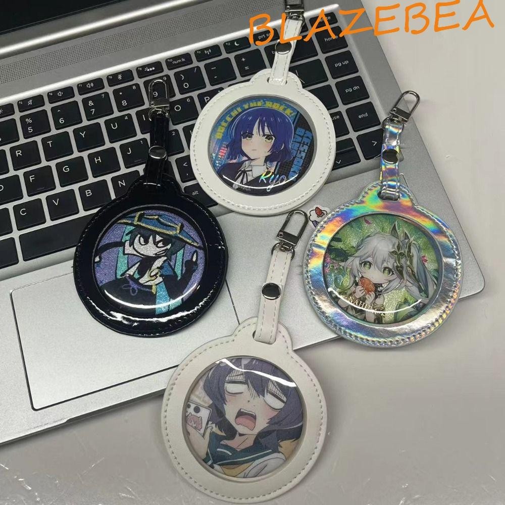 Blazebea ถุงเก็บตรา, PU สีทึบโปร่งใสรอบกระเป๋า,แบบพกพา Mini Idol สินค้าป้ายจัดเก็บจอแสดงผลป้าย ...