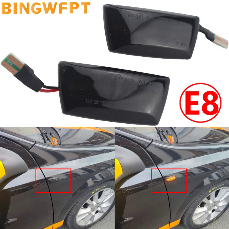BI Dynamic Turn Signal LED Side Marker Mirror Light Flashing Indicator ...