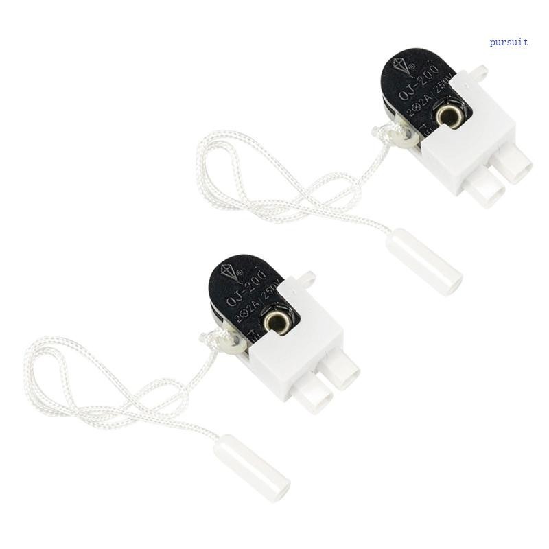 SUIT* Pack of 2 Simple Pull Cord Switches set Smooth Pull Cord Switches ...