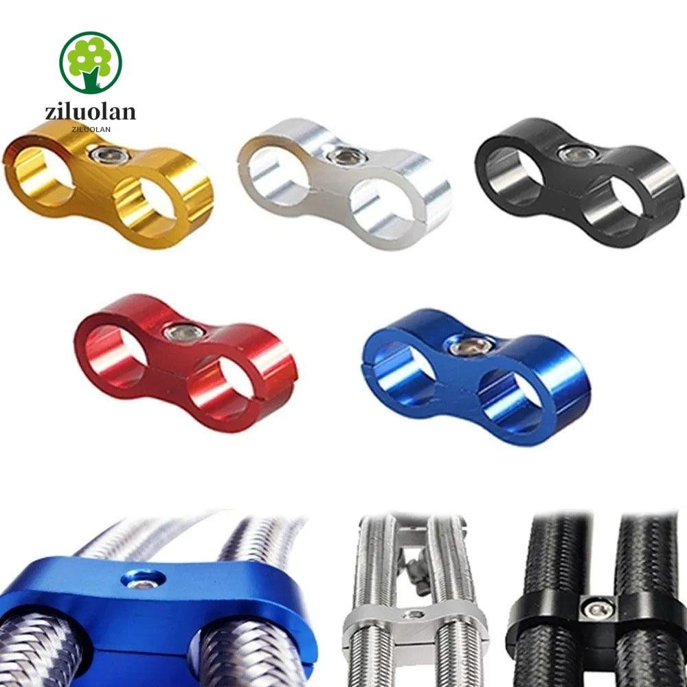 Ziluolan Universal ท่อแยก, Double Hole Oil Line Clamp Braid ท่อ Clam ...