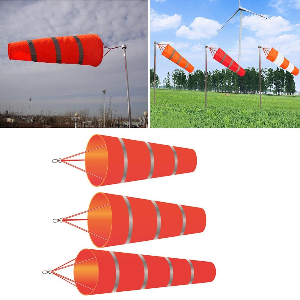 สนามบินสีแดง Windsock Rip-Stop โพลีเอสเตอร์วัดลมถุงเท้ากระเป๋าสําหรับกลางแจ้ง-TRSBX-TH0827 ...