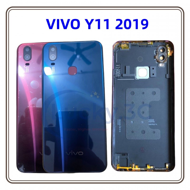ฝาหลังสําหรับ VIVO Y11 2019 ฝาครอบแบตเตอรี่พร้อมเลนส์และปุ่มด้านหลังประตูกรณี | Shopee Thailand