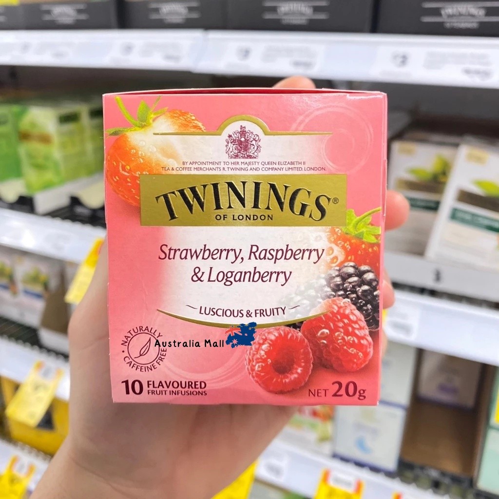 ชา Twinings Strawberry, Raspberry & Loganberry ชาผลไม้ 1 กล่อง 10 ซอง ...