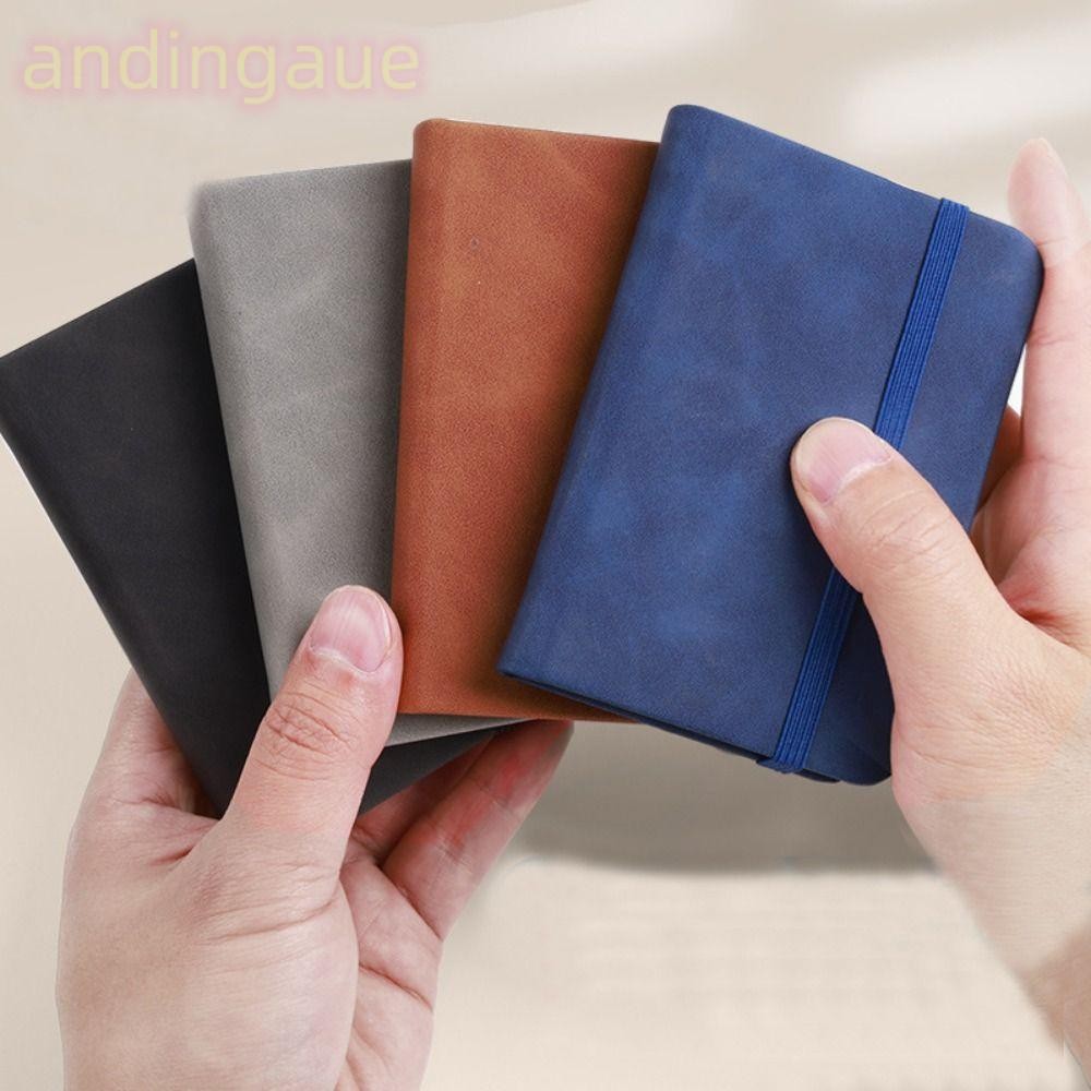 Andin A7 Notebook, PU Cover Pocket Mini Notepad, Memo Pad Writing Paper ...