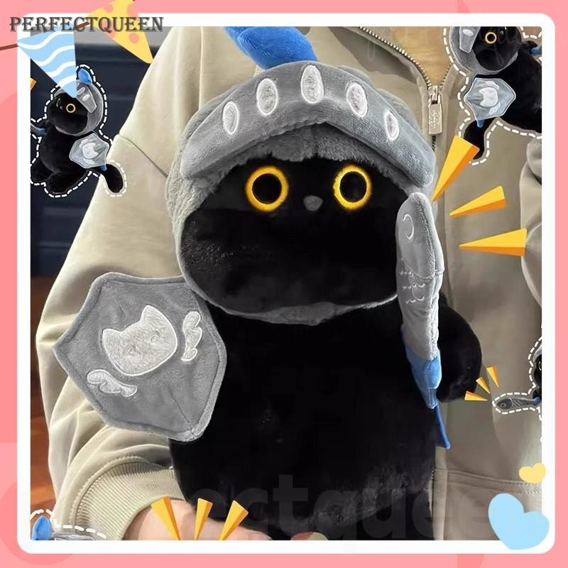 Knight Han Han Han Cat Black Cat ตุ๊กตาแมวอัศวิน ขนาด 12 cm แถมดาบปลาทู ...