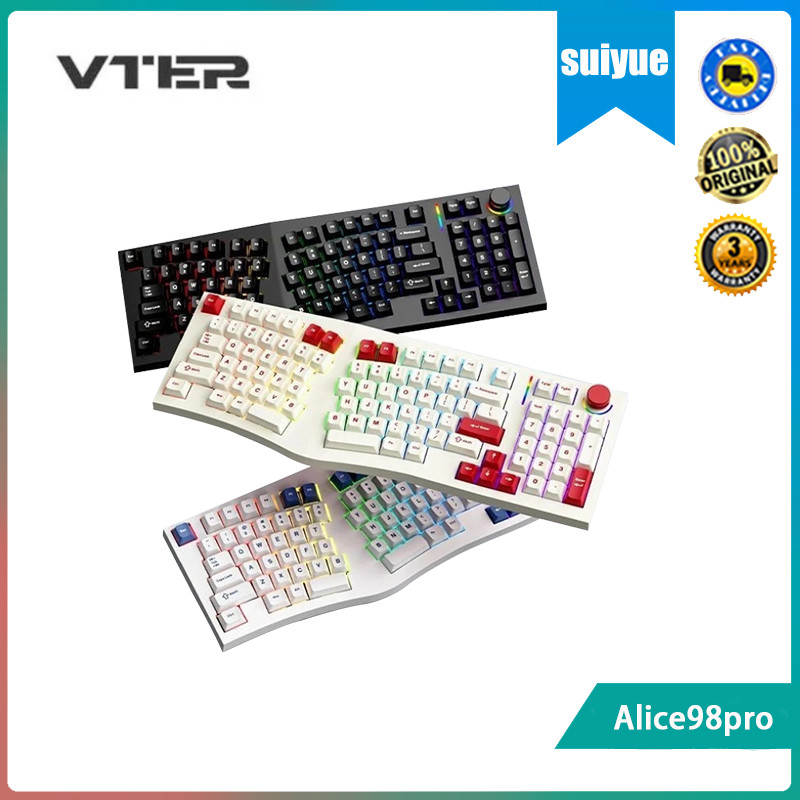 Vter FEKER Alice98pro คีย์บอร์ดเชิงกลตามหลักสรีรศาสตร์, 3 ° ลาดแบบเต็ม ...