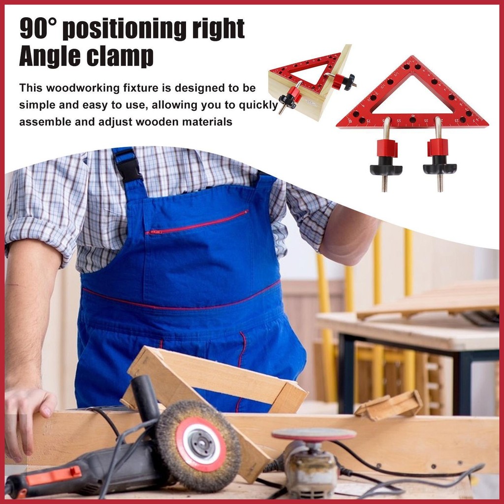 90 องศา Clamps งานไม้ Framing Square อลูมิเนียมมุม Clamps งานไม้สแควร์ ...