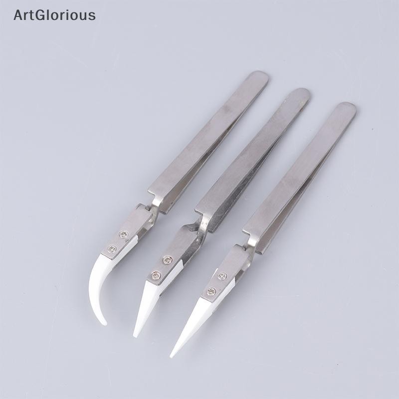 Art 1PC เซรามิคตรงเคล็ดลับอิเล็กทรอนิกส์ S, Anti-Static Reverse Acid ทน Precision Chuck เซรามิค ...