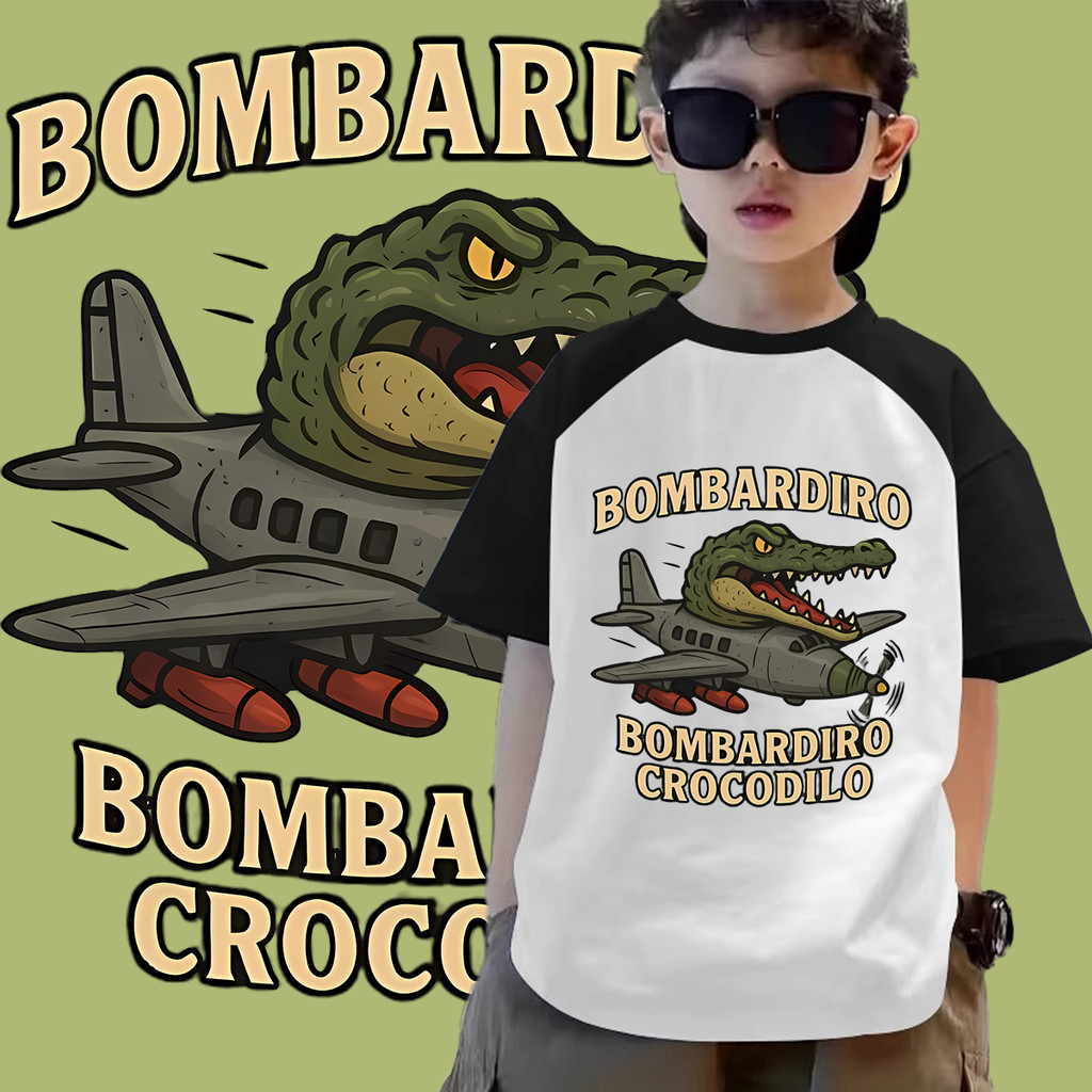 ล่าสุดชายและหญิงเด็กแขนสั้น Italian Brainrot Bombaradino Crocodino ฤดู ...