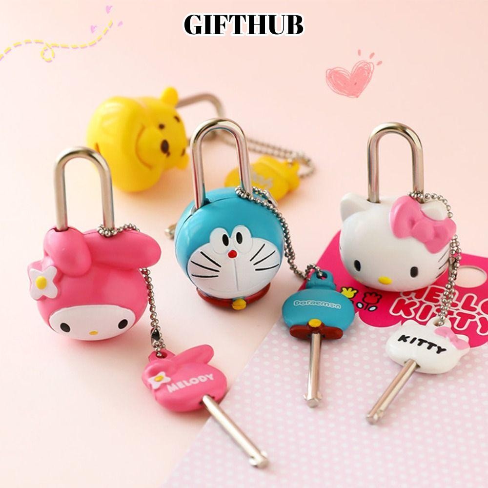 LULLABY กุญแจอะนิเมะ, น่ารัก Travel Hello Kitty Mini Padlocks, Journal ...