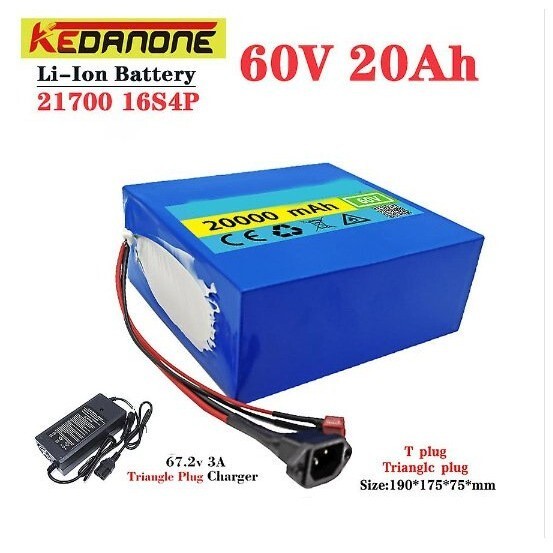 60V 20AH 16S4P 21700 Liion Battery Pack 67.2V 20000mA | Shopee Thailand