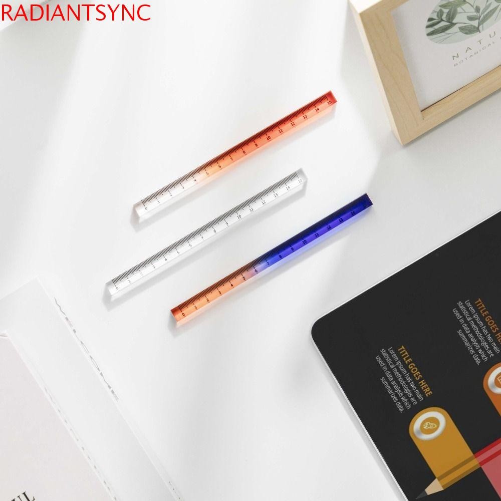 RADIANTSYNC Gradient ไม้บรรทัดตรง, 15 ซม.20 ซม.30 ซม.มัลติฟังก์ชั่ไม้บรรทัดคณิตศาสตร์, INS แบ่ง ...