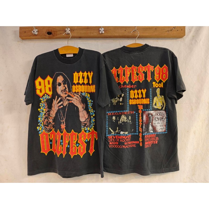 [ ล้านเสื้อ ] OZZY OSBOURNE OZZFEST98 BioSoft tag USA เสื้อวินเทจ เสื้อ ...