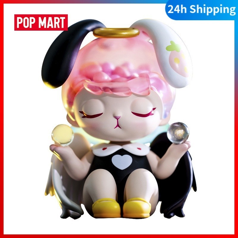 [ของแท้] Popmart Bunny Black White Angel Limited Edition Large Doll ...
