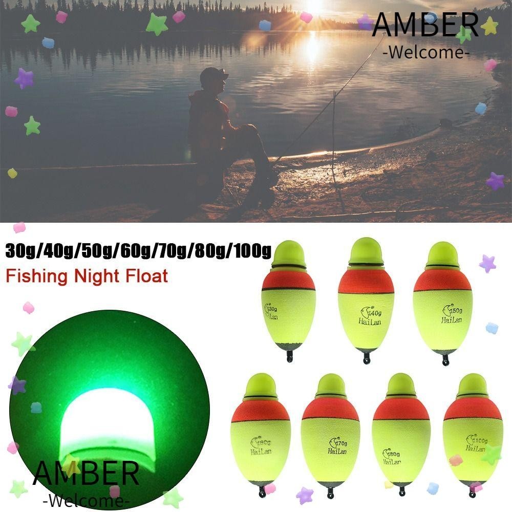 Amber Fishing Night Float 1 ปุ่มเซลล์แท่งไฟอิเล็กทรอนิกส์ Bobber ...