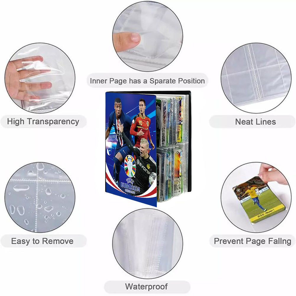 Football Star Card Book 4 Pocket Portable Card Album for Collection ...