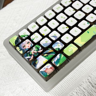 Genshin Impact Theme Nahida Keycap 125 คีย์ PBT Sax Profile Dye-sub ...