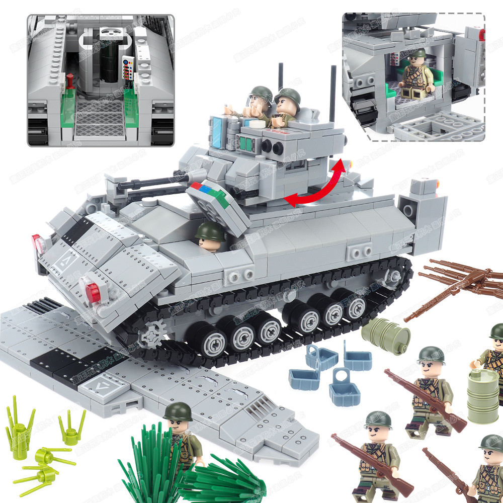 ใช้งานร่วมกับ Lego Military Building Blocks Chariot M2A3 Bradley ...