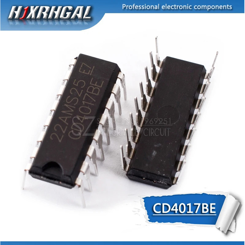 10 CD4017BE DIP16 CD4017 DIP CD4017B 4017 | Shopee Thailand