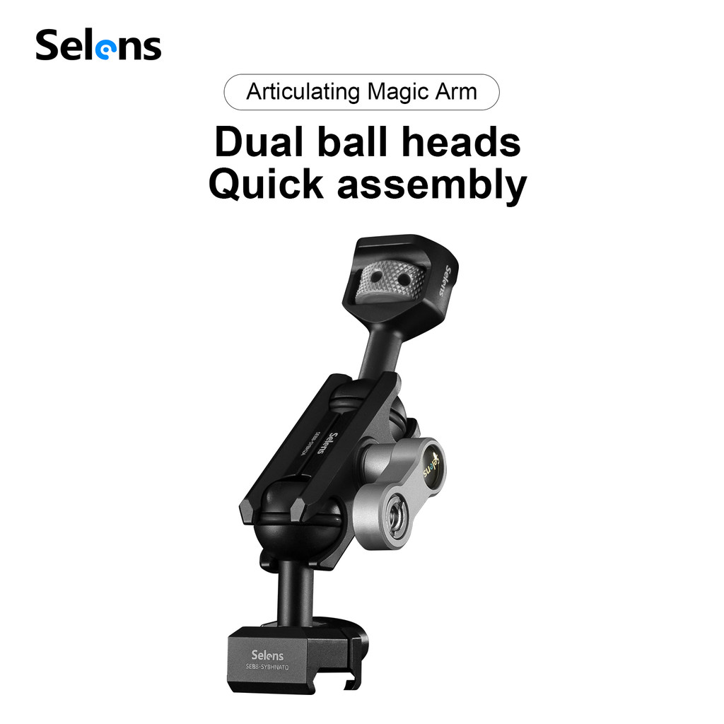Selens Double Ballhead Articulated Magic Arm 1/4 3/8 นิ้วกล้อง Ball ...