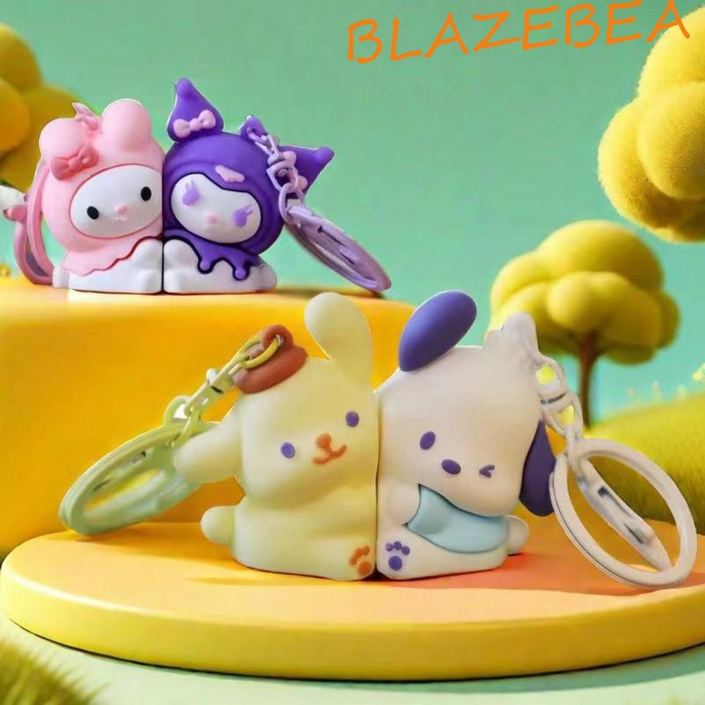 Blazebea พวงกุญแจคู่แม่เหล็ก, Luminous Little Burning Man การ์ตูน Hug พวงกุญแจสุนัข, Never Leave ...