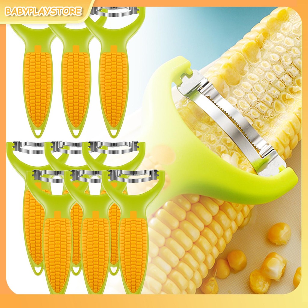 3/6 ชิ้น Corn Cob Peeler 304 ใบมีดสแตนเลสข้าวโพด Stripper คู่มือข้าวโพด ...