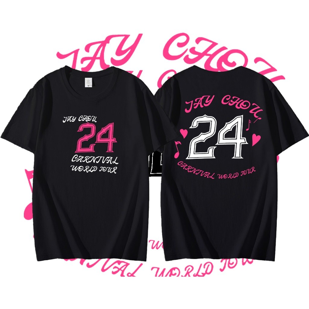 Jay Zhou Concert เสื้อยืดแขนสั้นผ้าฝ้าย 100% สำหรับผู้ชายและผู้หญิงขนาด S-5XL#J06สามารถปรับแต่ง ...