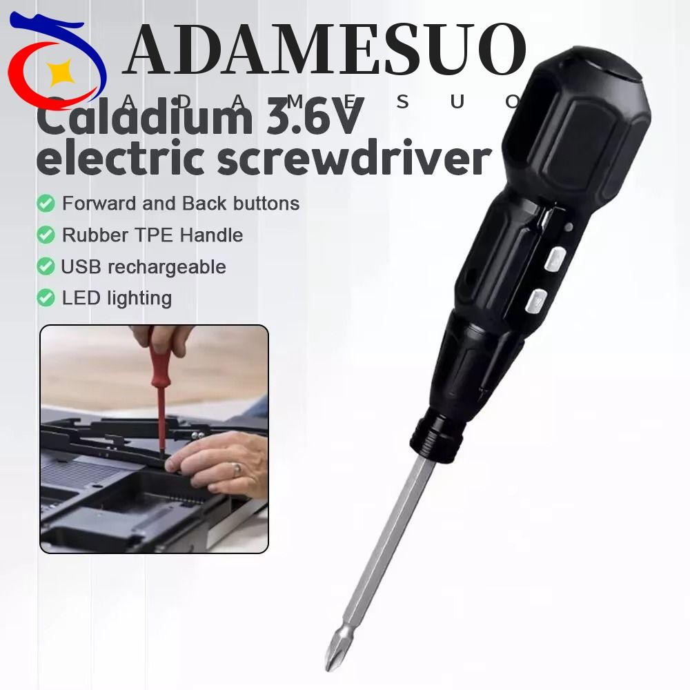 ADAMESUO ไขควงไร้สาย, Chrome Vanadium Steel ไฟ LED ไขควงไฟฟ้า, ชาร์จก้านตรงแบบพกพาออกแบบทนทาน ...