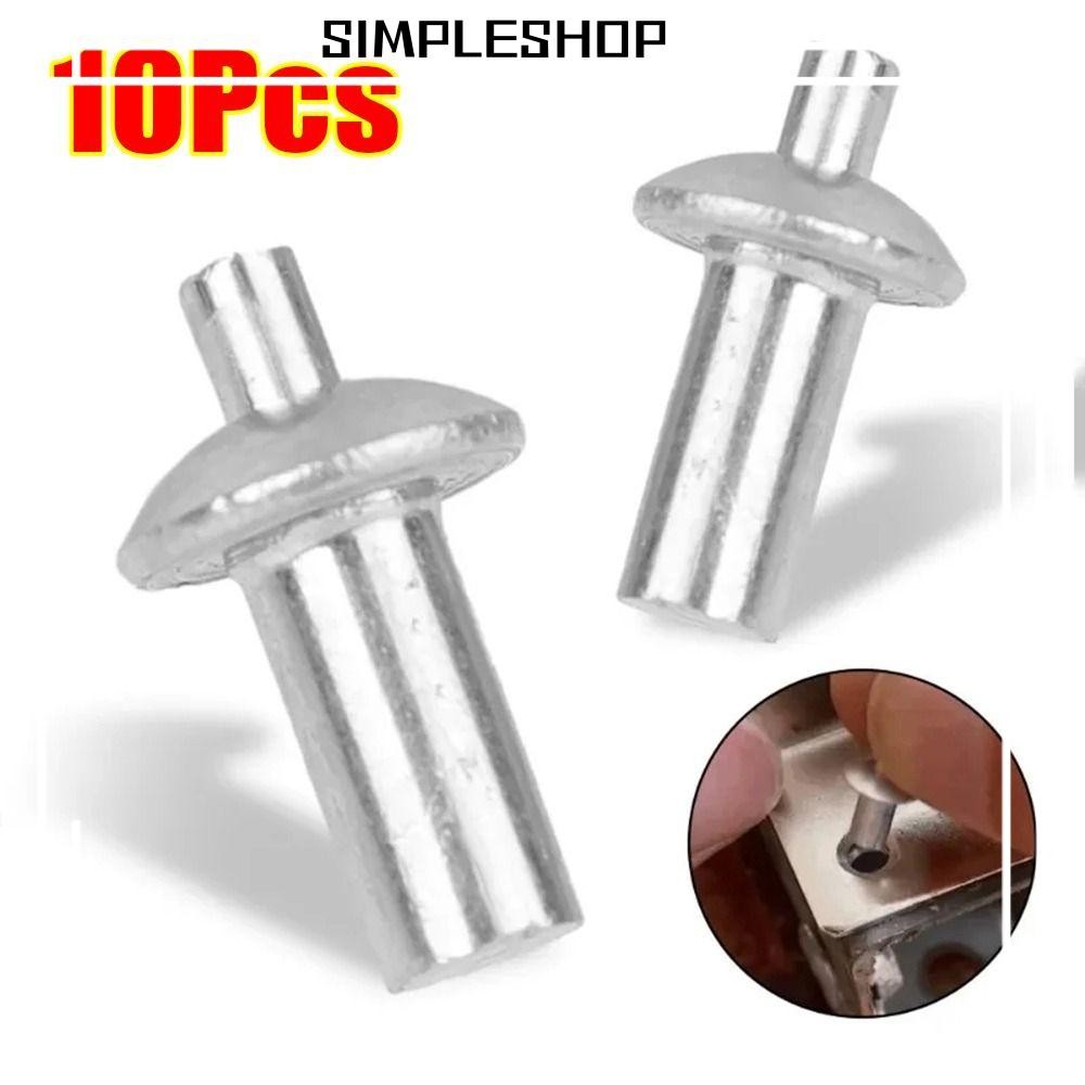SIMPLESHOP 10 ชิ้นสกรูขยายแตะ, ค้อนไดรฟ์ยึดฮาร์ดแวร์ขยาย Rivets, หัวกระทบอลูมิเนียม Core Fixing ...