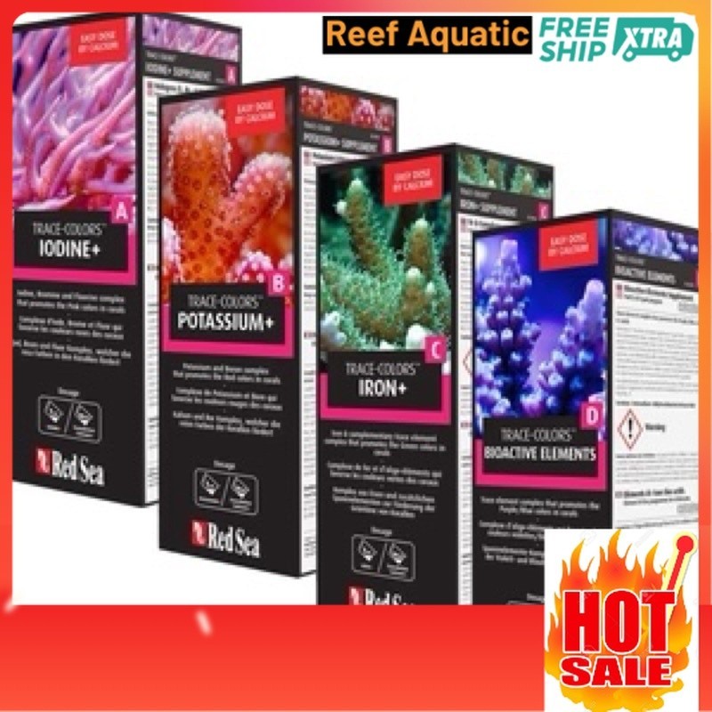 Trace COLORS ABCD PRODUCT SET สําหรับ MARINE AQUARIUM 4X 20ML, 4X50ML ...