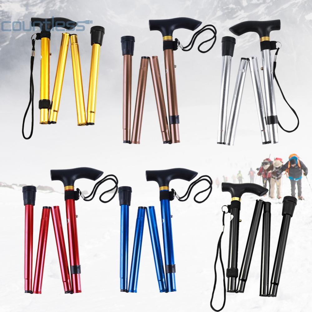 ไม้เท้าเดินป่าแบบพับได้ 5 ส่วน Telescopic Adjustable A [courless.th ...