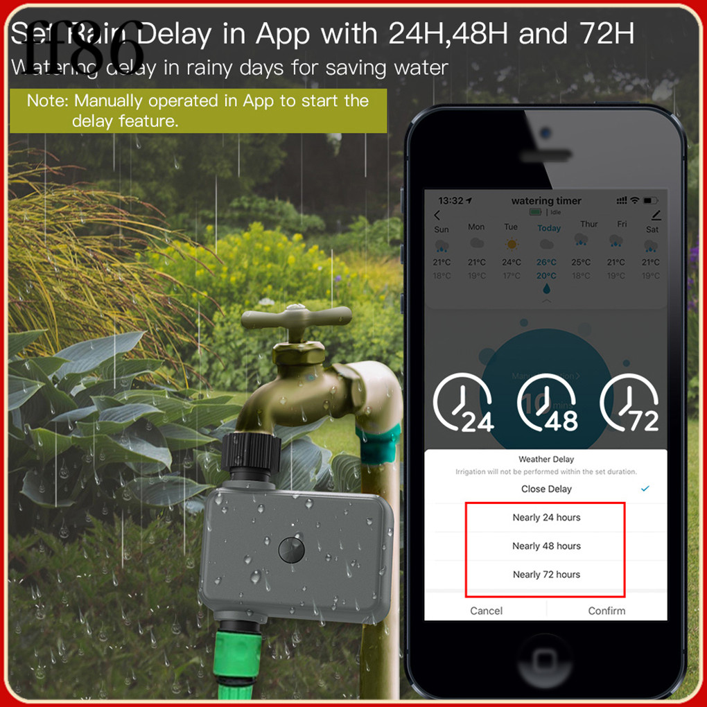 สมาร์ทรดน้ําจับเวลา Garden Tap Controller Sprinkleling วาล์ว Water ...