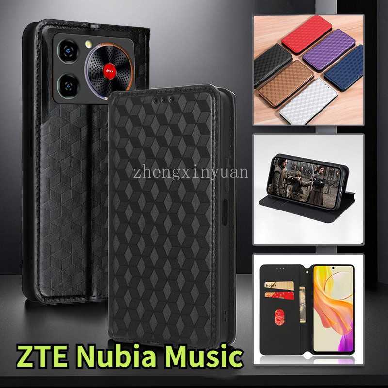 Flip Casing สําหรับ ZTE nubia Music 2024 หรูหราหนังสําหรับ nubiaMusic ...