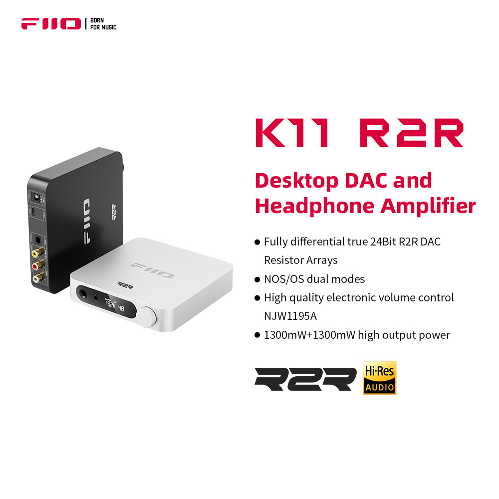Fiio K11 R2R หูฟัง DAC เดสก์ท็อปประสิทธิภาพสูง AMP สําหรับเครื่องเสียงภายในบ้านหรือ PC 6.35 มม. ...