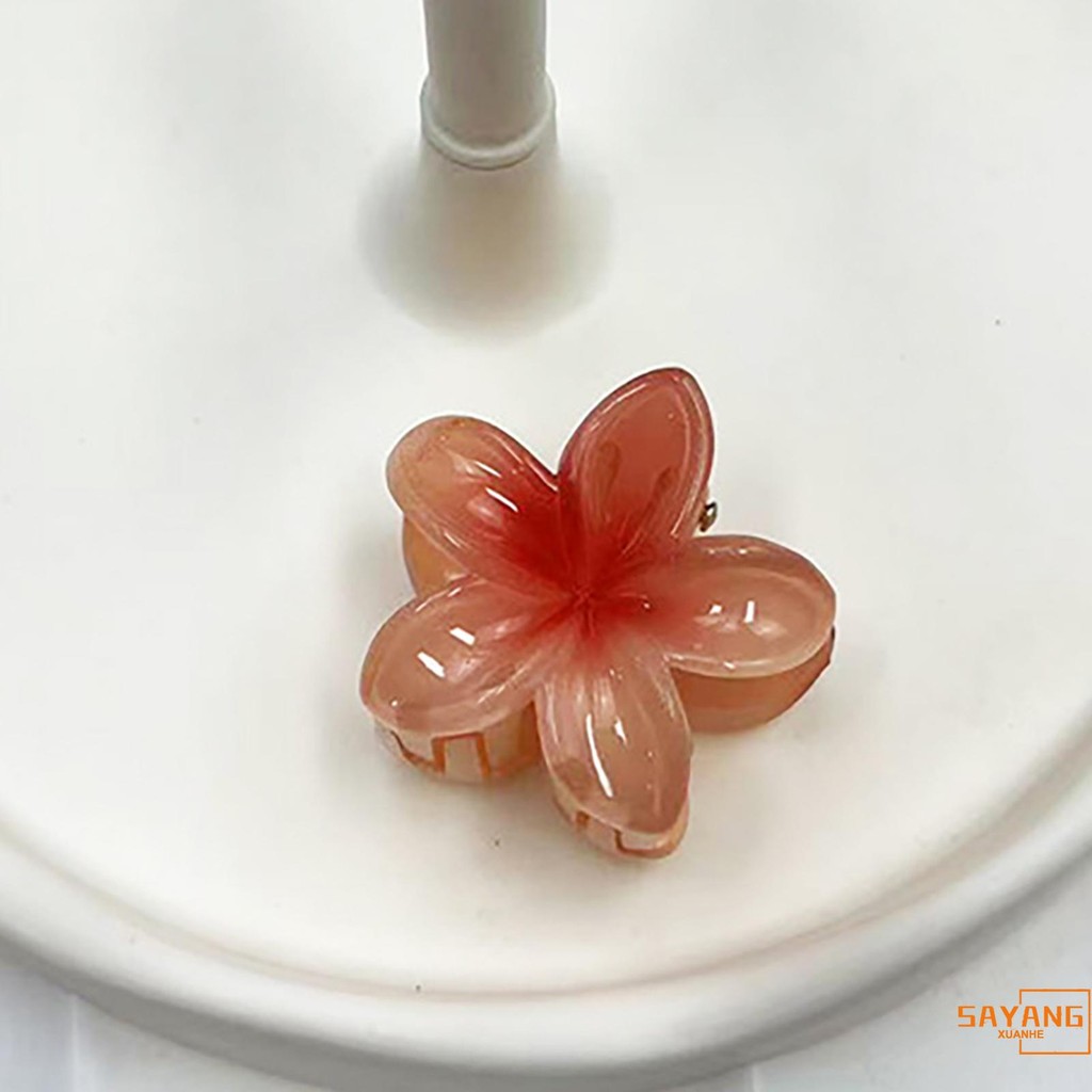 Gradients Frangipani Hair Claw Clip เครื่องประดับผมอารมณ์ Headpiece ...
