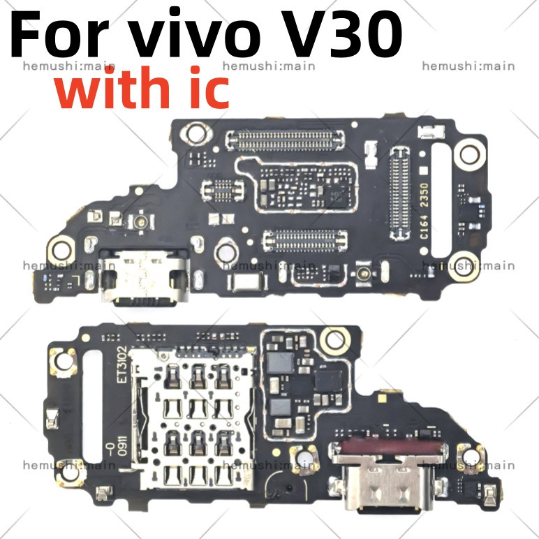 & USB ชาร์จพอร์ตชาร์จสําหรับ vivo V30 เมนบอร์ด Flex พอร์ต USB สายริบบิ้น flex โทรศัพท์หางปลั๊ก ...