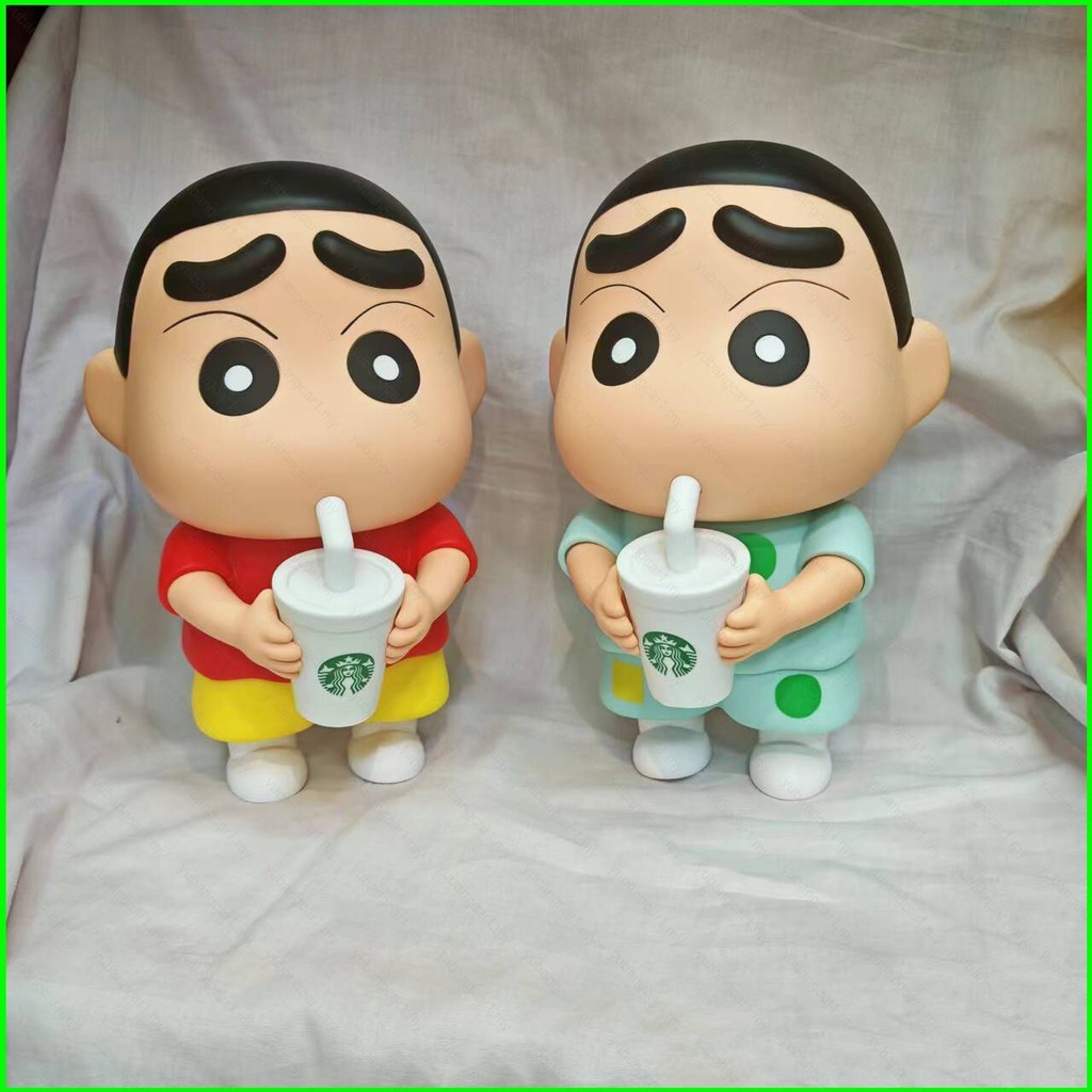 Yb Crayon Shin-chan Action Figure Nohara Shinnosuke เครื่องดื่มกาแฟส่อง ...