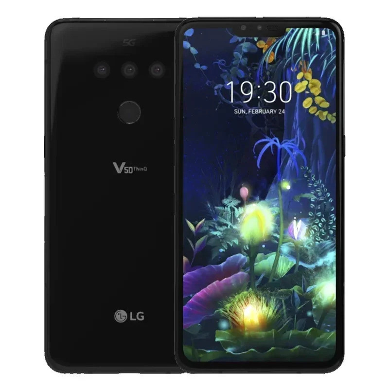 ปลดล็อคเดิม LG V50 thinq 4กรัม LTE 5กรัมโทรศัพท์มือถือ6.4 '6gb 128กิกะไบต์รอมคู่ด้านหน้าสามนิ้ว ...