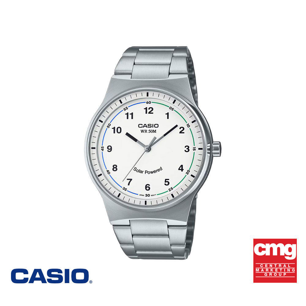 CASIO นาฬิกาข้อมือ CASIO รุ่น MTP-RS105D-7BVDF วัสดุสเตนเลสสตีล สีขาว | Shopee Thailand