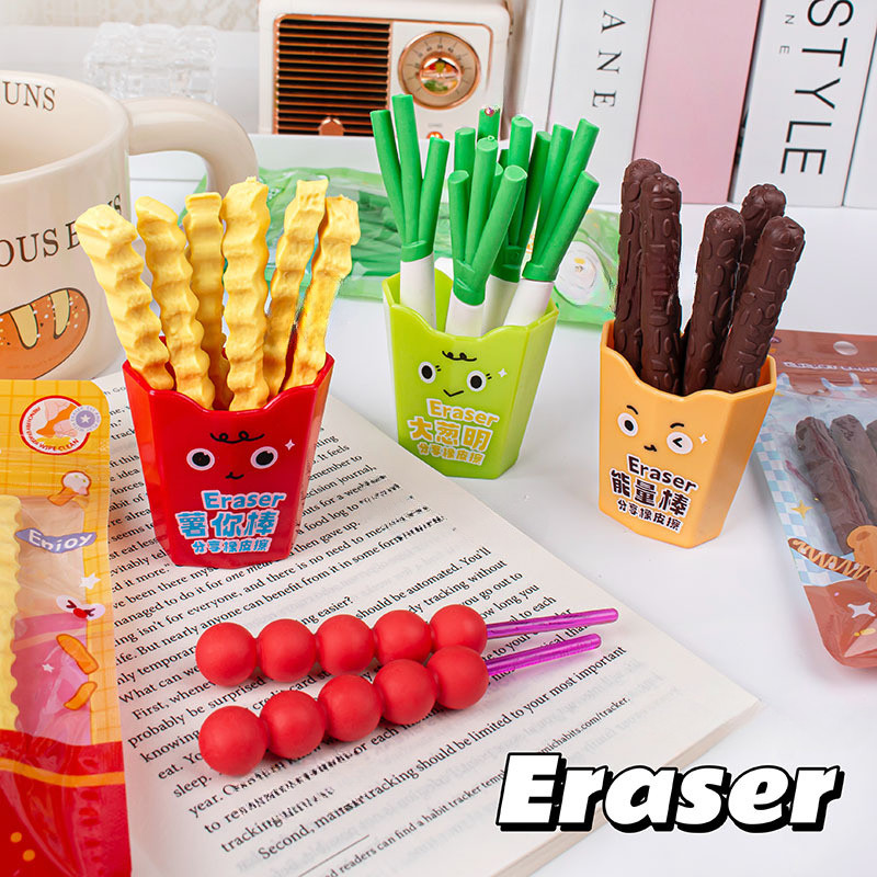 Creative Scallion Bingtanghulu สไตล์ Sharing ชุดยางลบ French Fries ...